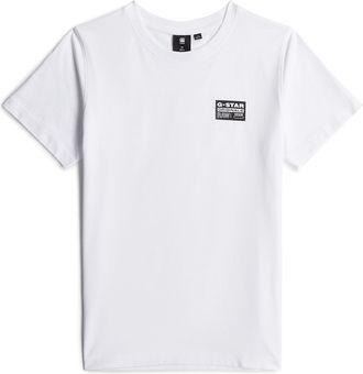 G-Star G-Star Jungen Kids T-Shirt Originals Patch T-Shirt, Weiß (White D24995-01-110), 6 Jahre