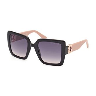 Guess Quadratische Sonnenbrille mit blauen Verlaufsgl&auml;sern - - Accessories - Damen - Schwarzk - 52 MM