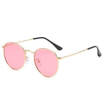 Generic Lunettes de soleil rondes en métal polarisé rétro 2025 pour hommes et pour femmes en plein air, rue, plage, sports dombrage (couleur : G, taille : moy
