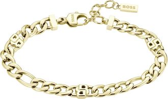 BOSS HBJ BOSS Jewelry Gliederarmband für Damen Kollektion DOUBLE B INFINITE aus Gelbgold mit Doppel-B Charms - 1580635