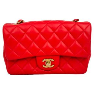 Chanel Sac bandouli&egrave;re Mini Classic Single Flap Pre-owned - Femme - Pre-owned - Rouge - Taille: ONE Size