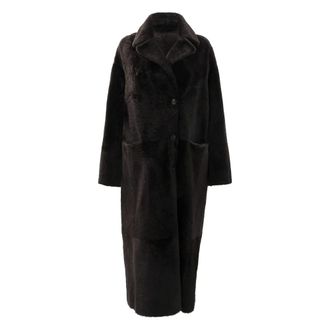 Furling Button Lambskin Coat