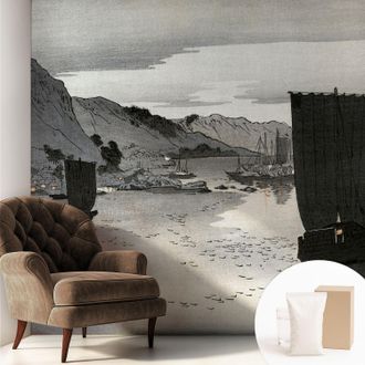 Tulup Carta Da Parati Non Tessuto - Con Colla Inclusa Per Camera Da Letto - Facile Da Applica - Motivo Decorativo Baia Della Sera 250x250 Cm