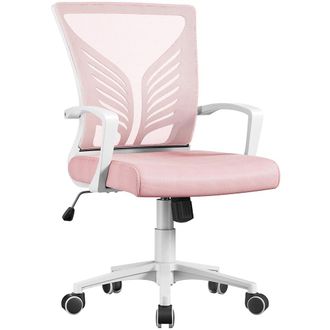 Yaheetech Bürostuhl Ergonomisch Schreibtischstuhl mit Schaukelfunktion Drehstuhl mit Gepolstertem Sitzkissen Chefsessel Höhenverstellbar fürs Arbeitszimmer/Büro