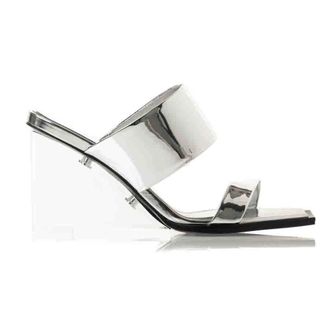 Alexander McQueen Geometrische Absatzmules - - Shoes - Damen - Grau - 37 EU