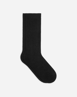 Arket Gerippte Socken Aus Wollmischung -Schwarz