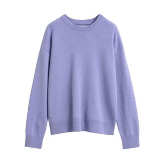 GANT Pull en laine dagneau fine &agrave; col rond - Femme - Pulls - Violet - Taille: 36 FR