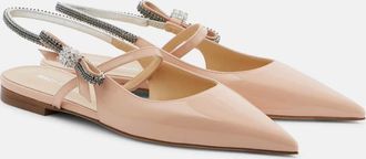 Mach & Mach Ballerines Crystal Cube en cuir