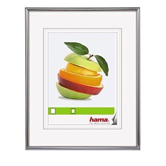 Hama Cadre photo en plastique D&eacute;cor Sevilla (taille du Cadre de 15 x 20 cm avec bordure de 9 mm x 17 mm, pour une photo de 10 x 15 cm) Argent Mat