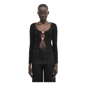 Marine Serre Moon Jewelry Strick-Cardigan mit offenem Schnitt - - Knitwear - Damen - Schwarzk - M