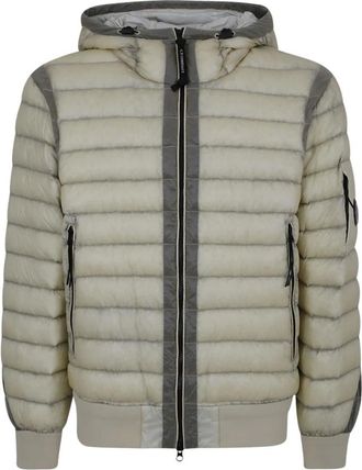 C.P. Company C.p. Company, Homme, Vestes, Beige, Taille: L D.d. Shell Down Hooded Lens Jacket