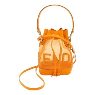 Fendi Pre-owned Sac seau en r&eacute;sille - Femme - Pre-owned - Orange - Taille: ONE Size