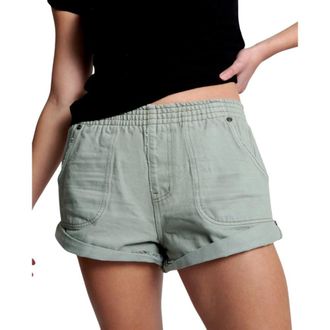 One Teaspoon Khaki Boyfriend Shorts Vintage Stil - - Shorts - Damen - Gr&uuml;n - 2XS