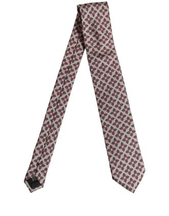 Dolce & Gabbana Silk Ladybug-Print Necktie - Beige
