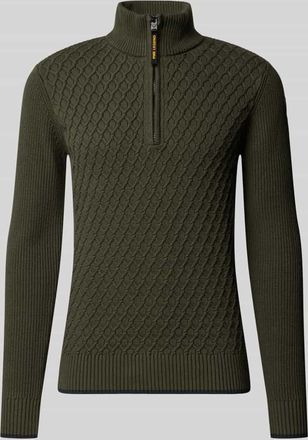 PME Legend Slim Fit Strickpullover aus Baumwoll-Mix