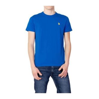 U.S.Polo Association Cotton Logo T-Shirt - - Tops - Herren - Blau - XL