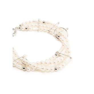 Justine Clenquet Collier ras de cou Chocker &agrave; perles