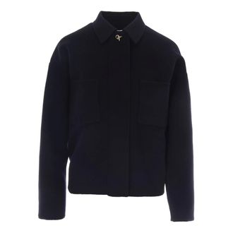 Fabiana Filippi Femme, Vestes, Bleu, Taille: 34 FR Double di lana Cropped