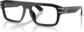 Dolce & Gabbana Lunettes de vue rectangulaires - Homme - Accessoires - Noir - Taille: 56 MM