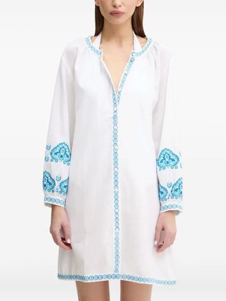 Melissa Odabash robe de plage à broderies - Blanc