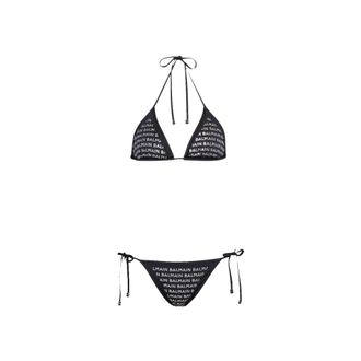 Balmain Femme, Maillots de bain, Noir, Taille: 34 FR Triangle Bikini