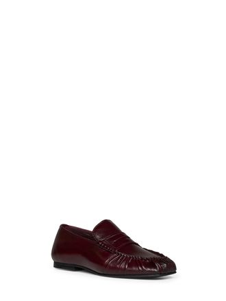 Alohas Womens Loafers Aven Burgundy Crinkled Leather Sustainable
