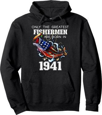 BDAZ 85. Geburtstag 1941 Fischer Barsch Angeln 85 Jahre alt Pullover Hoodie