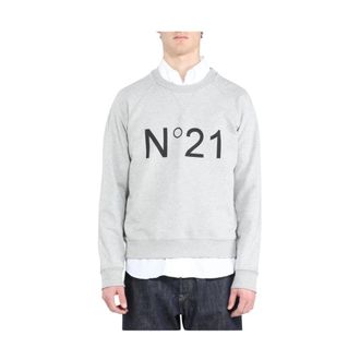 N&deg;21 Crewneck Sweatshirt - - Sweatshirts & Hoodies - Herren - Grau - L