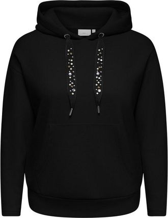 Only Carmakoma Kapuzensweatshirt CARSCARLETT FANCY L/S SWT JRS Materialmix