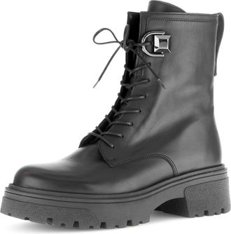 Gabor Damen Combat Boots, Frauen Stiefeletten,Best Fitting,uebergangsstiefel,schn&uuml;rstiefel,Winterstiefel,warm,schwarz(Altsilber),37.5 EU / 4.5 UK