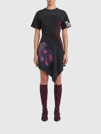 Marine Serre Mini-robe fourreau asym&eacute;trique &agrave; imprim&eacute; Crescent Moon