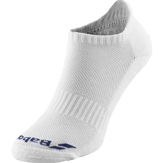 Babolat 2er-Pack Kurze Socken 39/42, Wei&szlig;/Dunkelblau, Verst&auml;rkungen an der Vorderseite des Fu&szlig;es und unter der Sohle, Bel&uuml;ftungszonen f&uuml;r Atmungsaktivit&auml;t, St
