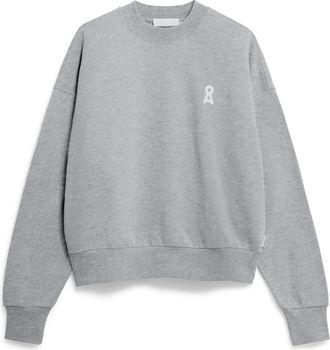 Armedangels Damen Sweatshirt aus Bio-Baumwolle Iconic &Aring; ALIZAA Oversized Fit Silver Melange
