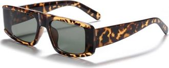 Generic Lunettes de soleil rectangulaires rétro pour hommes tendance pour femmes lunettes de soleil léopard lunettes de soleil féminines nuances UV400 2026