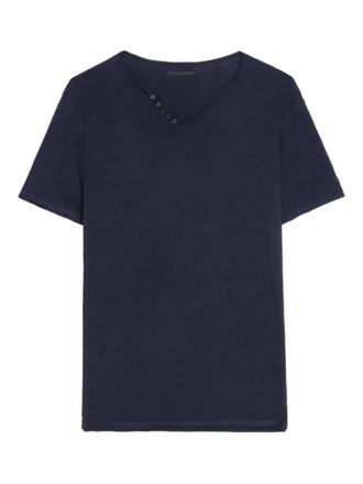 Zadig&Voltaire t-shirt &agrave; col v - Bleu