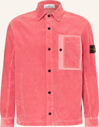 Stone Island Cordhemd Comfort Fit pink