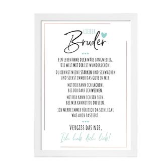 Fj&auml;llr&auml;ven Definition Poesie Kunstdruck-Poster | Weihnachtsgeschenke Bruder Geschenk | Wandbilder Wohnzimmer | Weihnachten Geschenke f&uuml;r Bruder Geburtstag | Wand