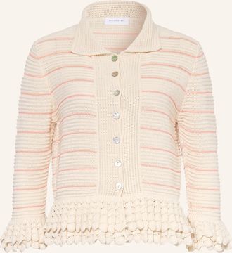 Rich & Royal Strickjacke Mit Glitzergarn weiss