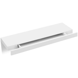 Woltu Wandregal mit Schublade, Schweberegal Wei&szlig;, Regalbrett aus MDF, Wandboard f&uuml;r Wohnzimmer Schlafzimmer Flur, 80 x 5 x 25 cm, RG9345ws