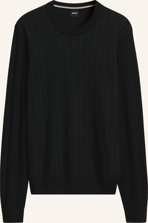 HUGO BOSS Pullover H-Habito_In Regular Fit schwarz