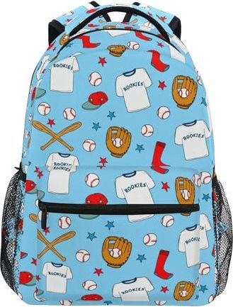 Generic Baseball Bleu 23100619 Cartable Scolaire Loisir Cartables Scolaires Confort Sacs D&Eacute;cole Pour Homme Femme Quotidienne 29X40Cm