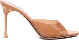 Amina Muaddi Femme, Chaussures, Orange, Taille: 41 EU Alexa Glass Slipper 95