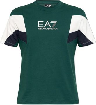 Emporio Armani Emporio Armani Ea7, Homme, Tops, Vert, Taille: M Logo T-Shirt
