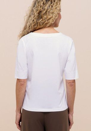 bianca Kurzarmshirt DINI - Printshirt mit Metallic-Print und Wording - Shirt Damen