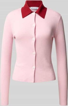 Self Portrait Bluse in Strick-Optik