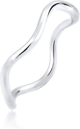 Elli Ring Damen Wellen Minimal Geo Trend in 925 Sterling Silber