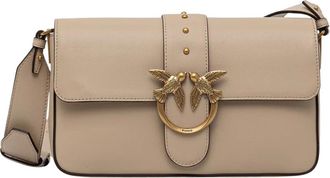 Pinko Pinko - Love One Classic Slouchy - Femme - Sacs - Beige - Taille: ONE Size