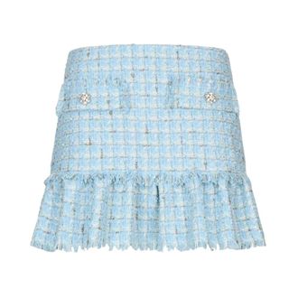 Liu Jo Femme, Jupes, Bleu, Taille: 38 FR Mini-jupe &agrave; volants