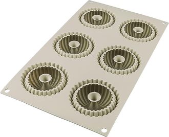 Silikomart Silikomart | Silikonform für Monoportionen MINI RAGGIO, Antihaft, Packung mit 10 Kuchenformen, Ø 67 h 33 mm Volumen: 6 x 85 ml Tot. 510 ml