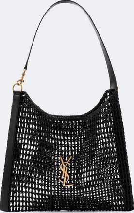 Saint Laurent Sac port&eacute; &eacute;paule Cassandre en raphia